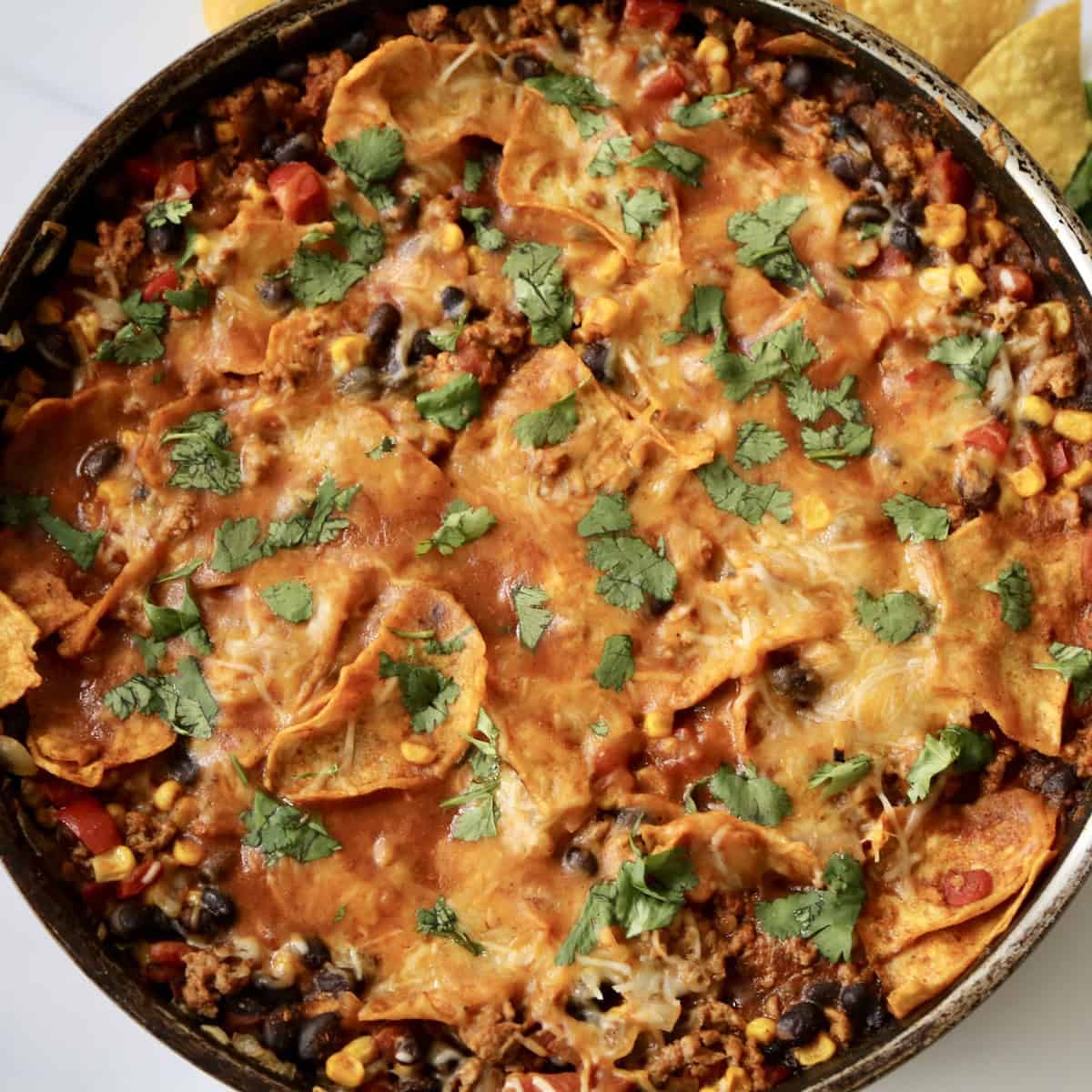 One Pot Ground Turkey Enchilada Skillet from "Platein28" and its ...